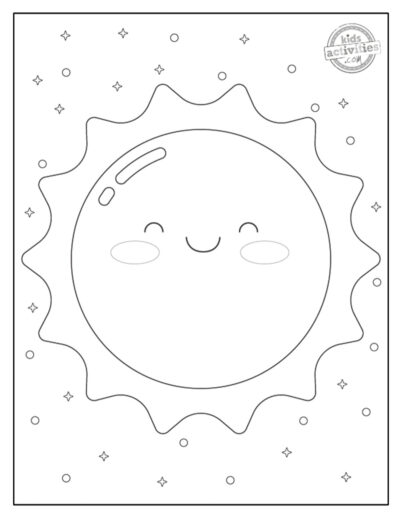 Shiny Sun Coloring Pages For Kids Kids Activities Blog