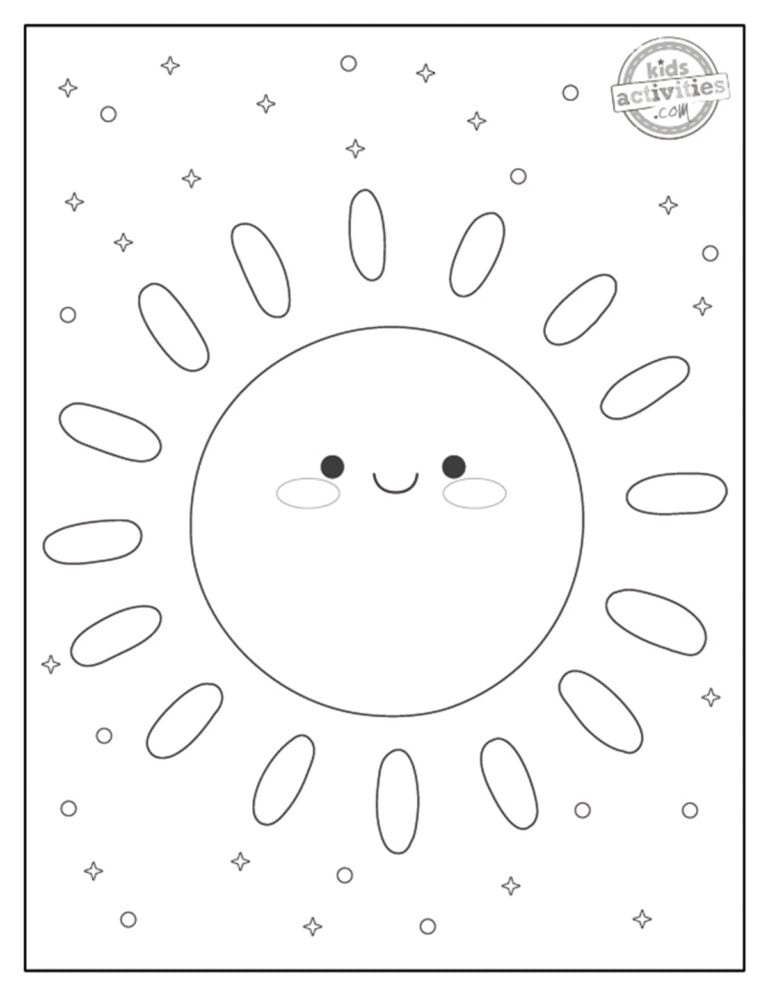 Shiny Sun Coloring Pages For Kids Kids Activities Blog