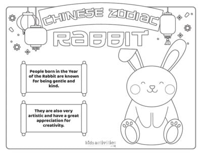 Learn About The Chinese Zodiac Rabbit With Free Printables | Kids ...