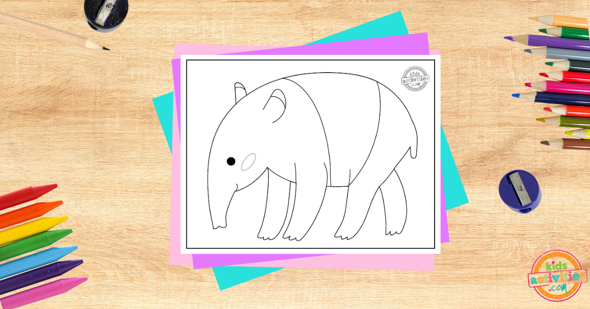 Free Printable Tapir Coloring Page | Kids Activities Blog