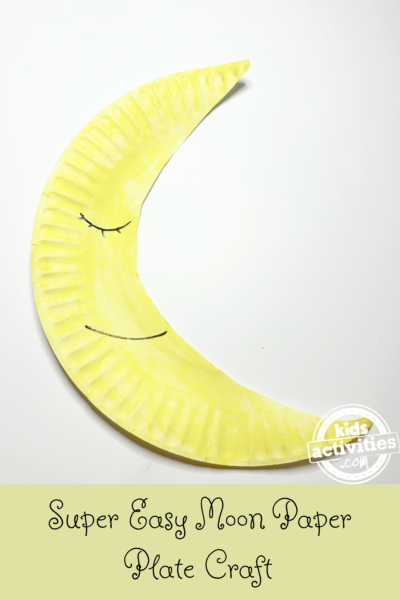 Moon Paper Plate Craft - Kids Activities Blog