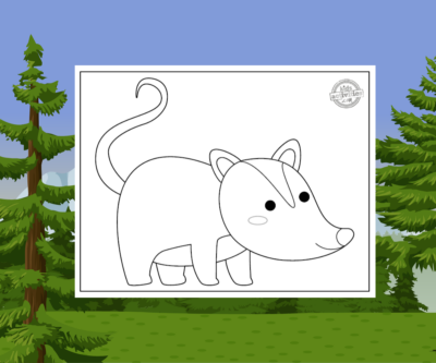 Super Cute Opossum Coloring Page For Kids | Kids Activities Blog