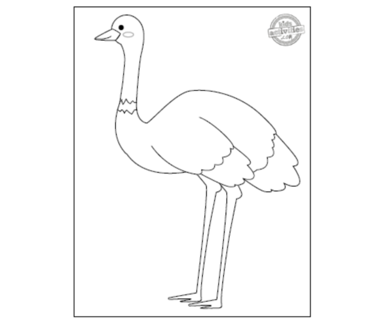 Free Printable Ostrich Coloring Page For Kids | Kids Activities Blog