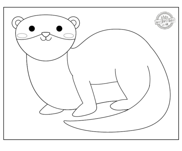 Adorable Giant Otter Coloring page | Kids Activities Blog