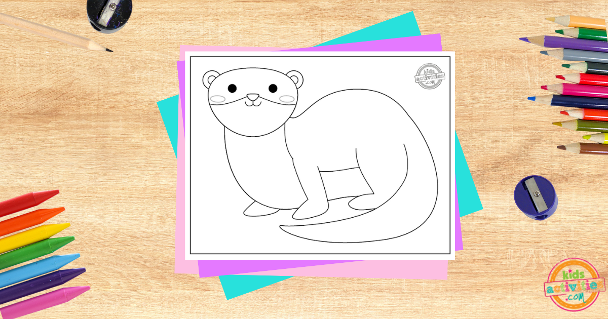 Adorable Giant Otter Coloring page | Kids Activities Blog