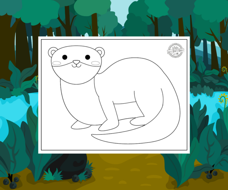 Adorable Giant Otter Coloring page | Kids Activities Blog