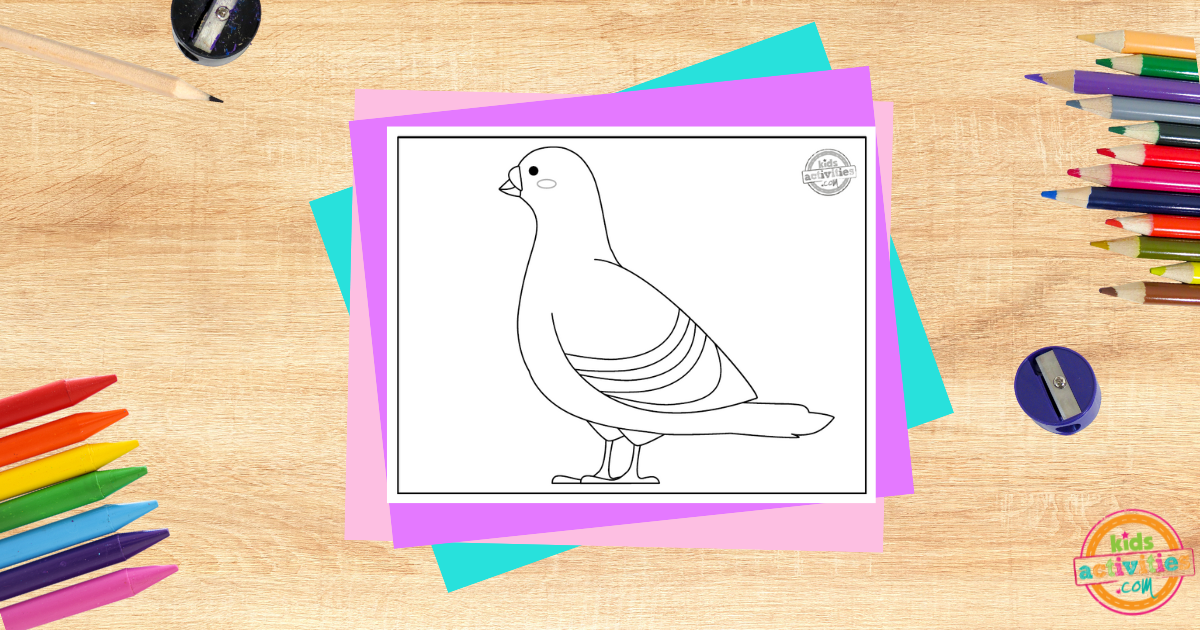 Free Printable Pigeon Coloring Page | Kids Activities Blog
