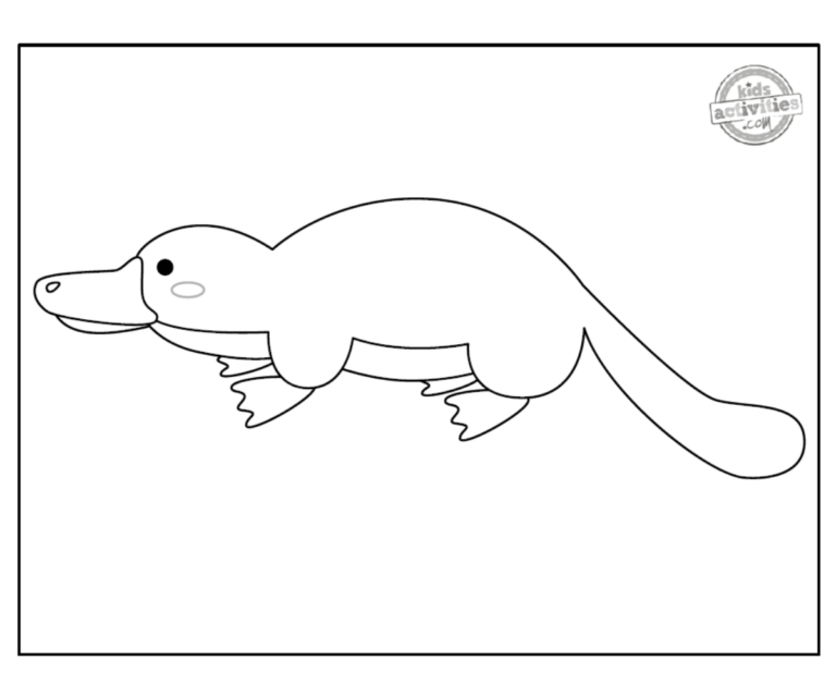 Super Cute Platypus Coloring Page For Kids | Kids Activities Blog