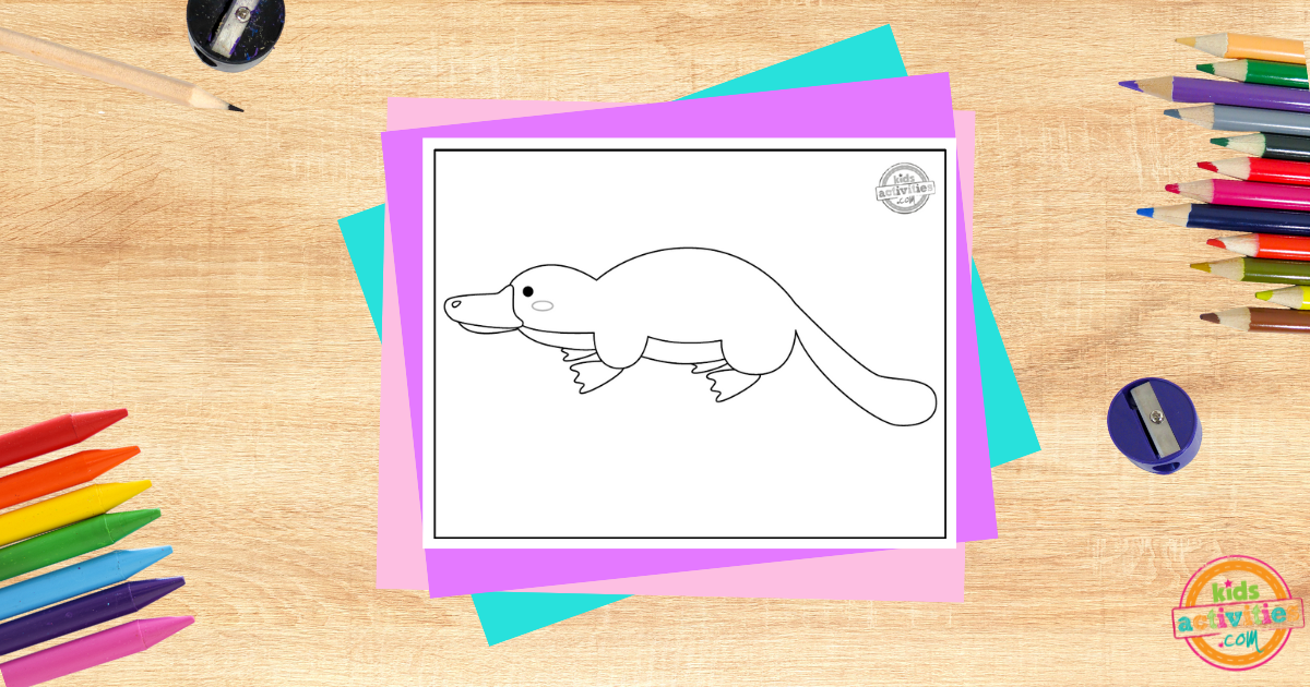 Super Cute Platypus Coloring Page For Kids | Kids Activities Blog