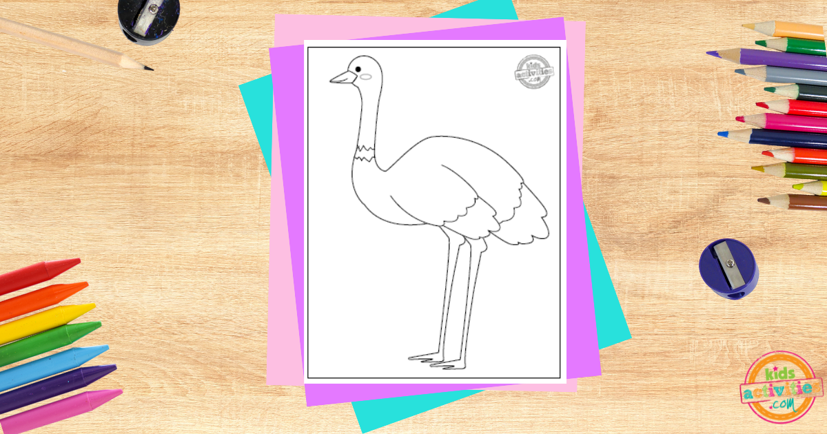 Free Printable Ostrich Coloring Page For Kids | Kids Activities Blog