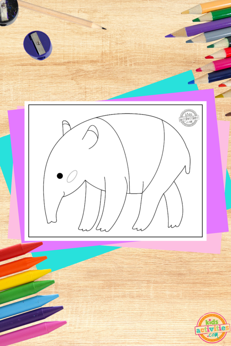 Free Printable Tapir Coloring Page | Kids Activities Blog