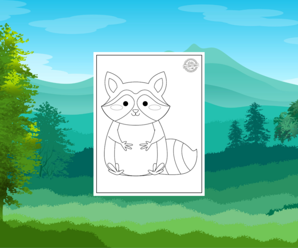 Super Cute Raccoon Coloring Page | Kids Activities Blog