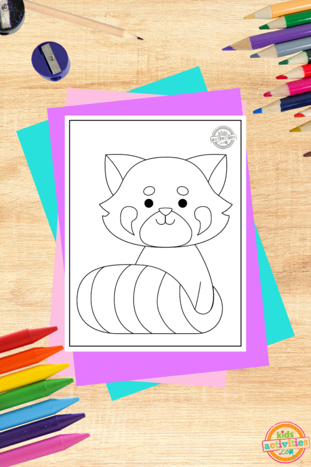Adorable Red Panda Coloring Page For Kids | Kids Activities Blog