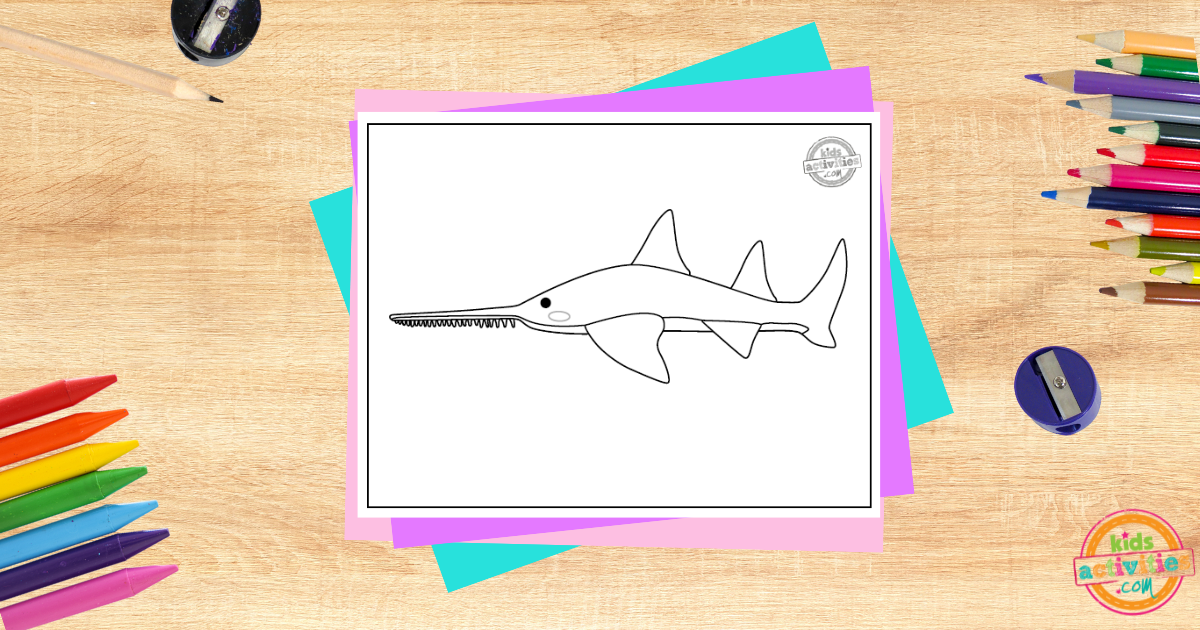Super Cool Sawfish Coloring Page | Kids Activities Blog