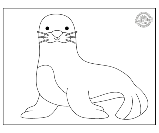 Free Printable Seal Coloring Page | Kids Activities Blog