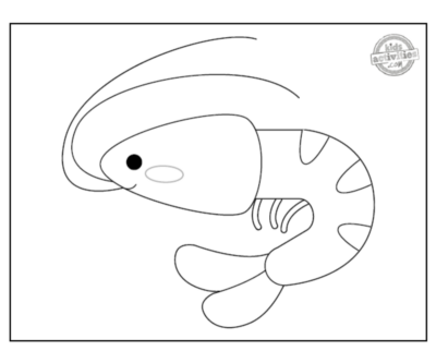Cute Shrimp Coloring Page For Kids | Kids Activities Blog