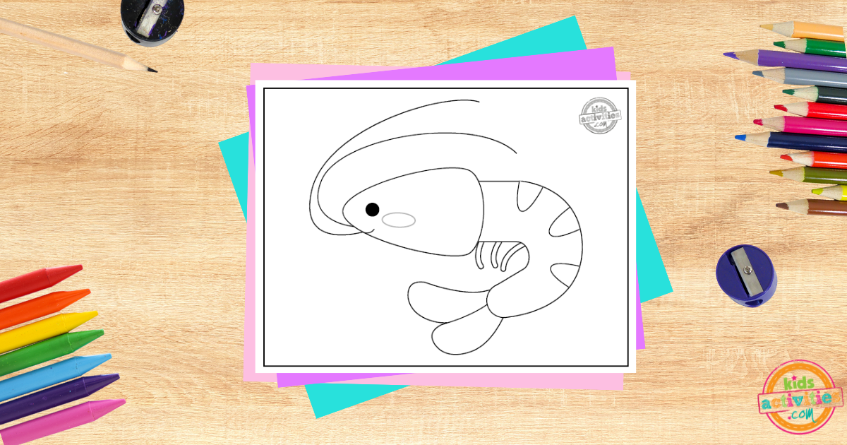 Cute Shrimp Coloring Page For Kids | Kids Activities Blog
