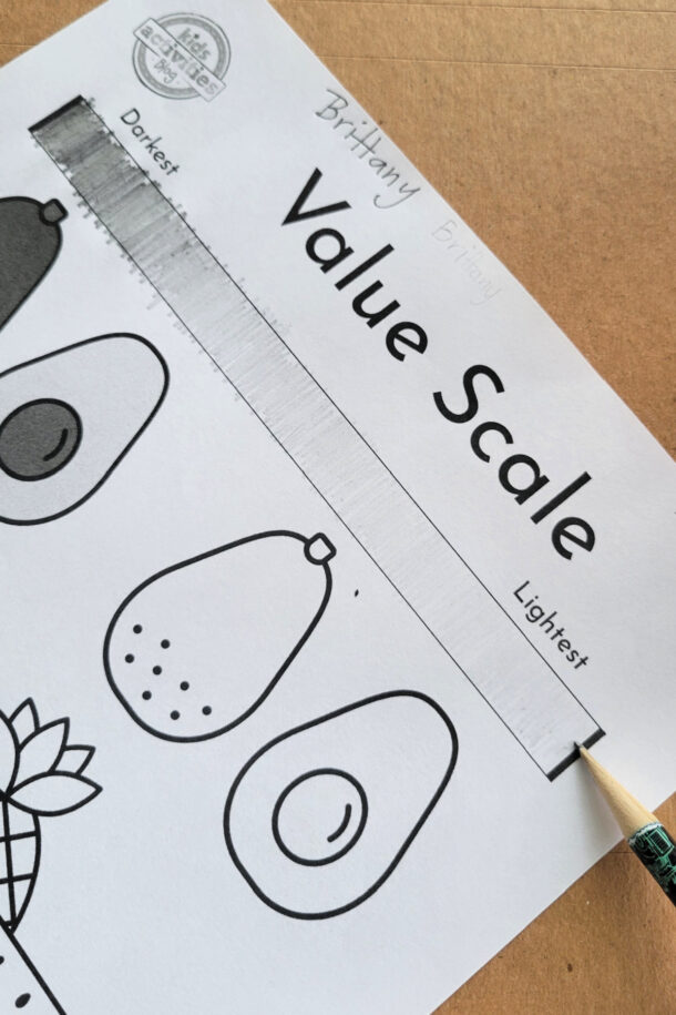 Value Scale Art Project for Younger Kids • Kids Activities Blog