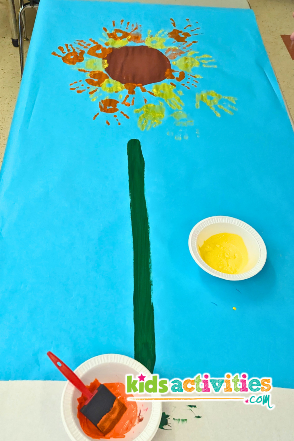 Sunflower Handprint Painting Art Project for Kids | Kids Activities Blog