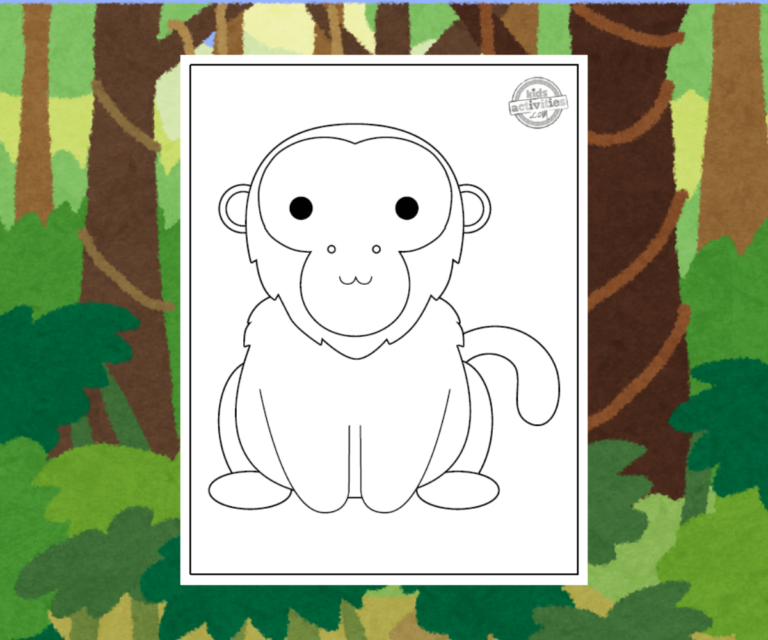 Free Printable Uakari Coloring Page | Kids Activities Blog