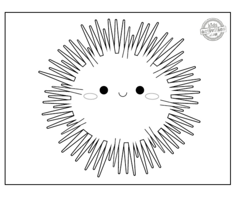 Printable Urchin Coloring Page For Kids | Kids Activities Blog