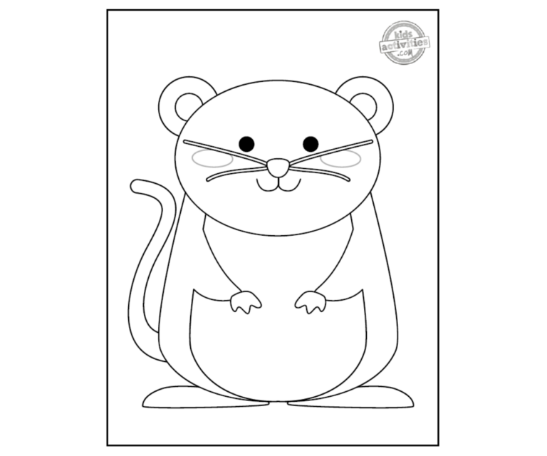 Adorable Vole Coloring Page | Kids Activities Blog