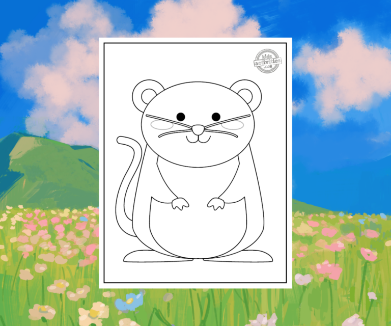 Adorable Vole Coloring Page | Kids Activities Blog