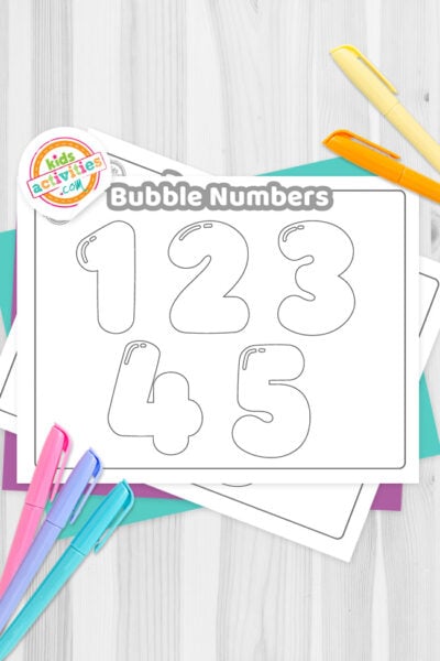 Super Fun Bubble Numbers 0-9 Printable! | Kids Activities Blog