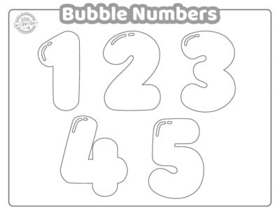 Super Fun Bubble Numbers 0-9 Printable! | Kids Activities Blog