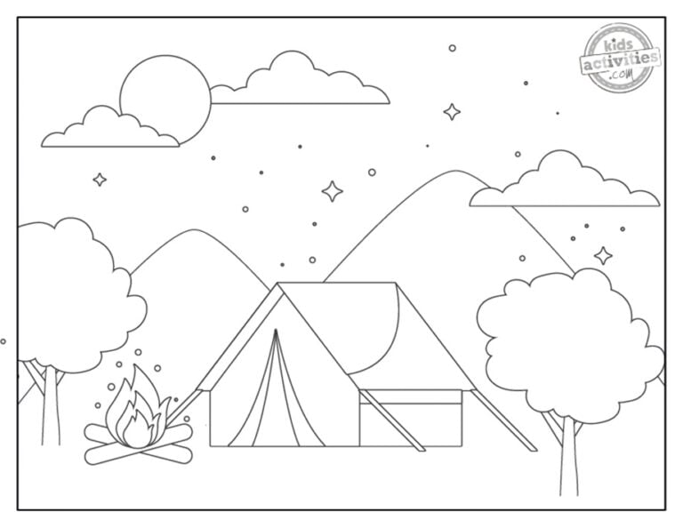 Camping Coloring Pages - Free Printables For Kids | Kids Activities Blog