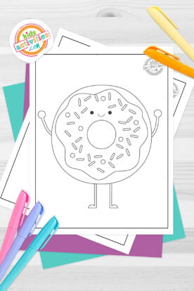 Adorable Donut Coloring Pages To Print For Free | Kids Activities Blog