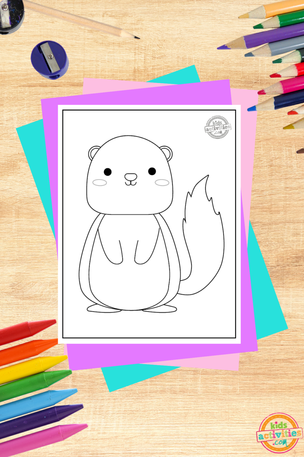 Fun Xerus Coloring Page For Kids | Kids Activities Blog