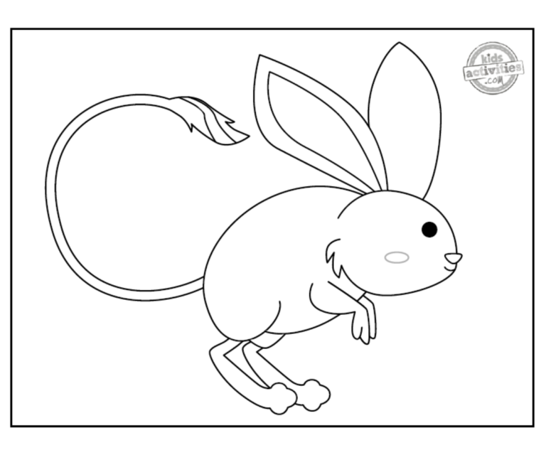 Free Printable Jerboa Coloring Page | Kids Activities Blog