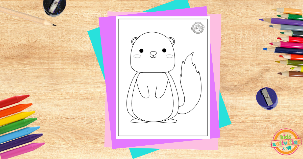 Fun Xerus Coloring Page For Kids | Kids Activities Blog