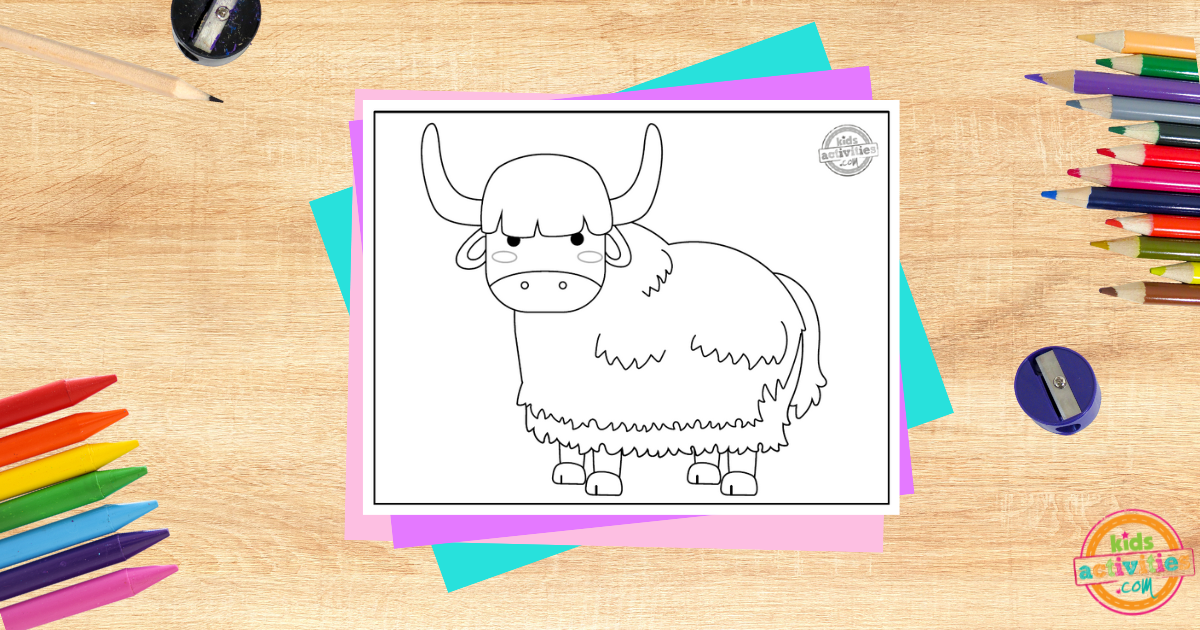 Free Printable Yak Coloring Page | Kids Activities Blog