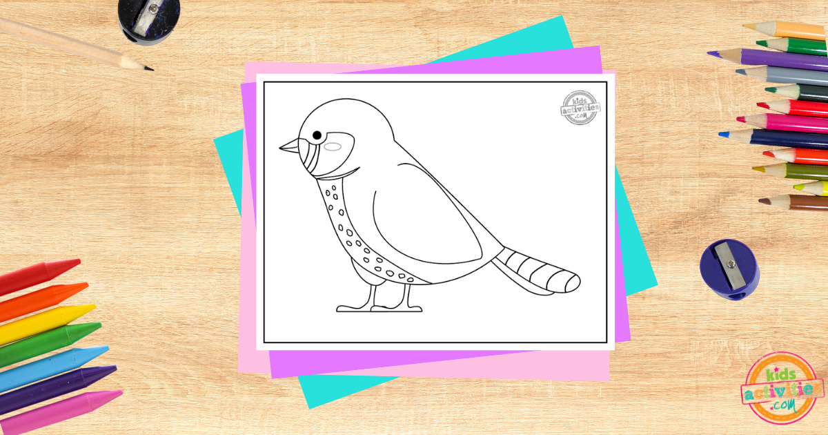Cute Zebra Finch Coloring Page | Kids Activities Blog