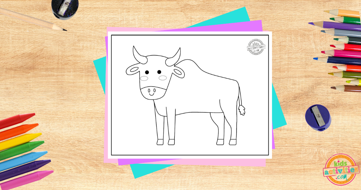 Fun Zebu Coloring Page For Kids | Kids Activities Blog