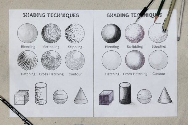 Shading Techniques Art Project for Older Kids • Kids Activities Blog