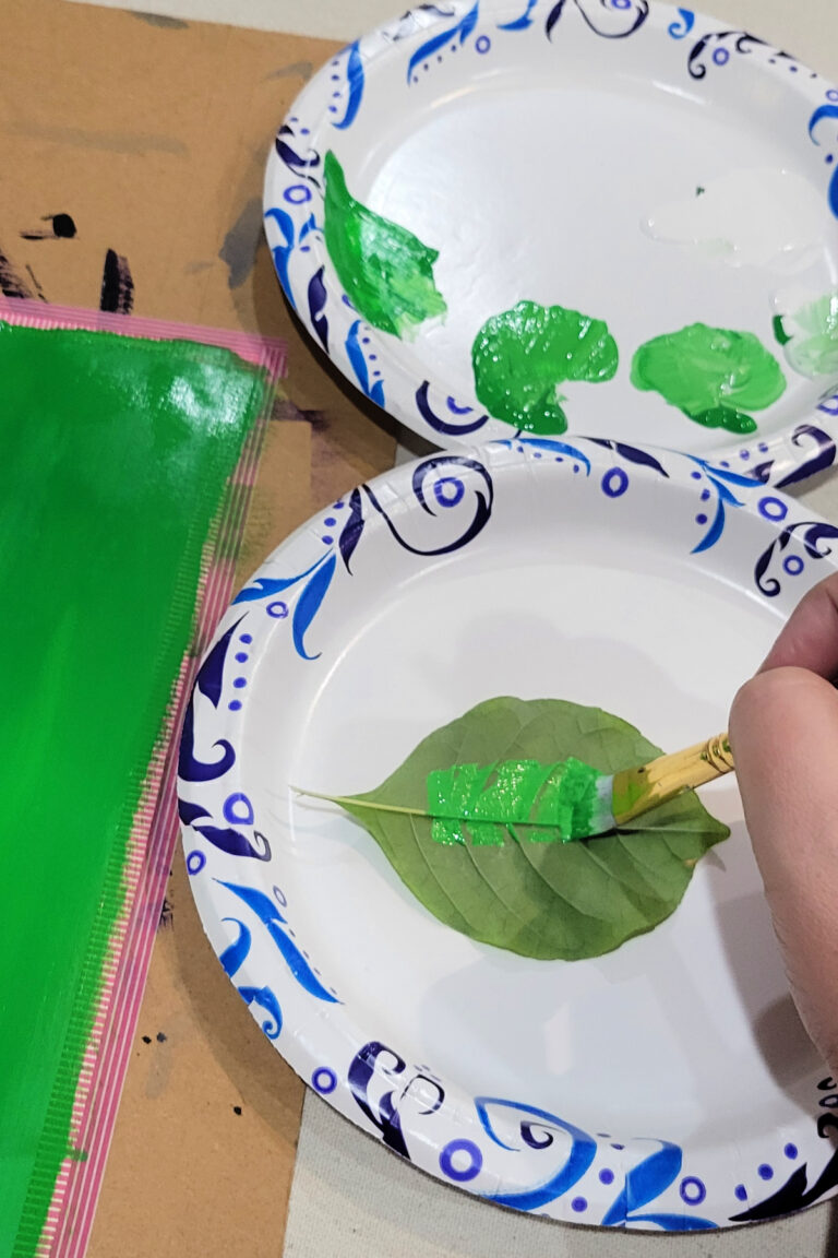 Leaf Printing Art Project • Kids Activities Blog