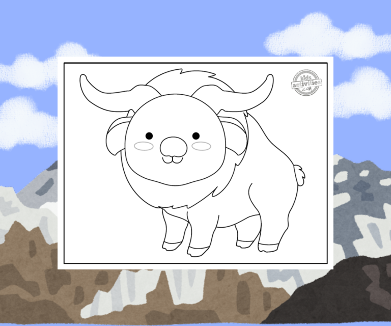 Super Cute Takin Coloring Page For kids | Kids Activities Blog