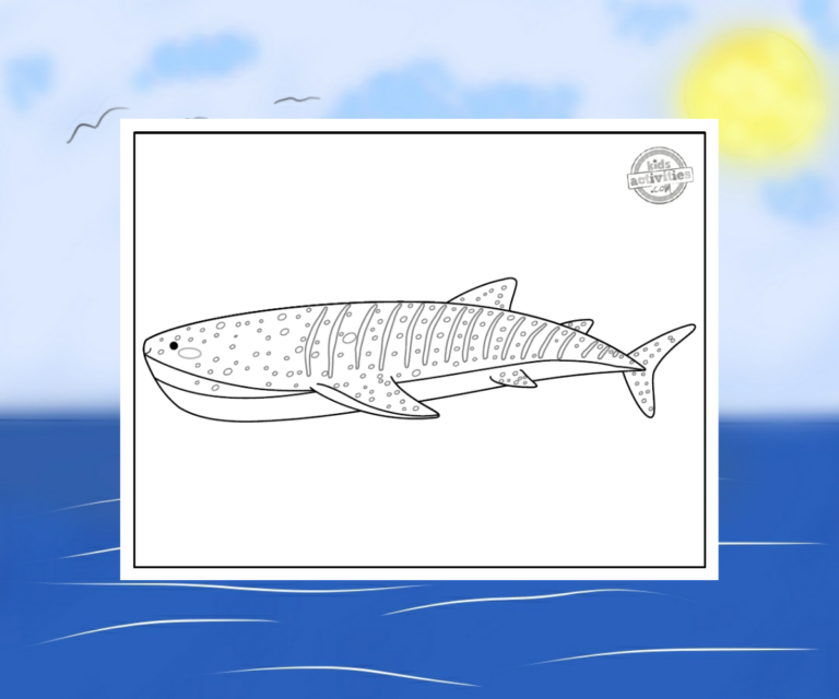 Wonderful Whale Shark Coloring Page | Kids Activities Blog
