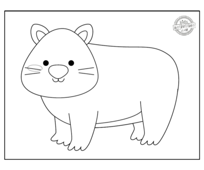 Free Printable Wombat Coloring Page | Kids Activities Blog