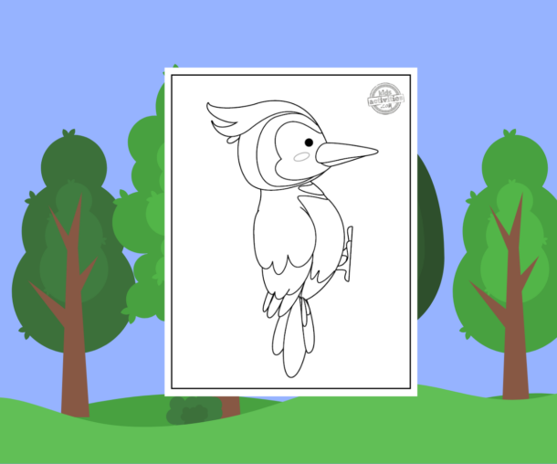 Printable Woodpecker Coloring Page For Kids | Kids Activities Blog