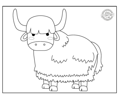 Free Printable Yak Coloring Page | Kids Activities Blog