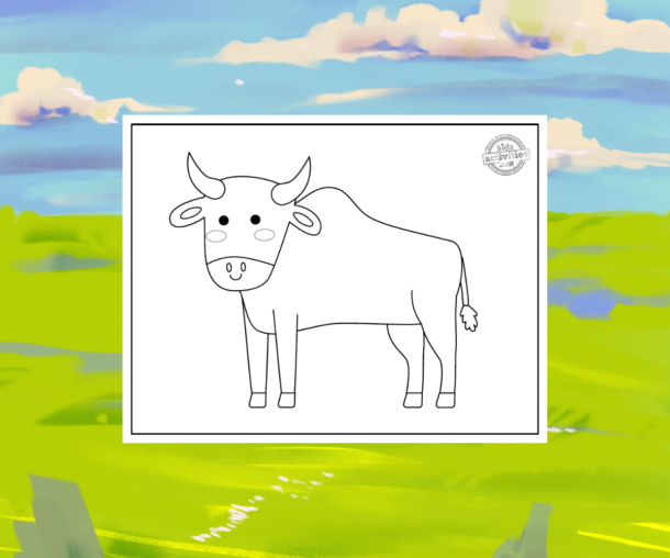 Fun Zebu Coloring Page For Kids | Kids Activities Blog