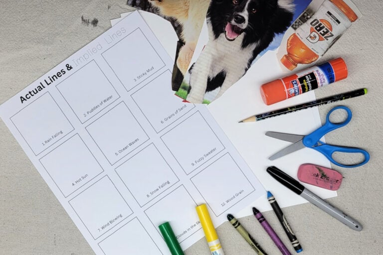Actual and Implied Lines Art Project for Older Kids • Kids Activities Blog