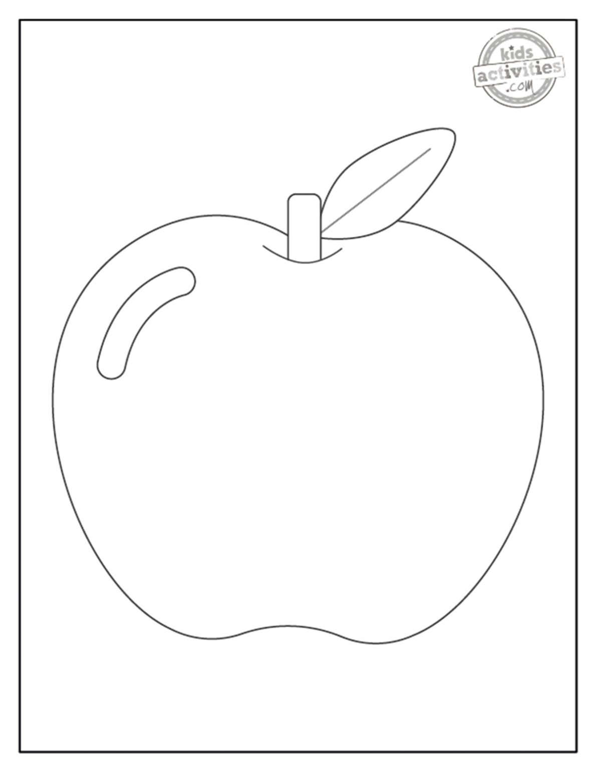 Easy Apple Template Printable | Kids Activities Blog