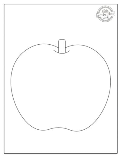 Easy Apple Template Printable | Kids Activities Blog