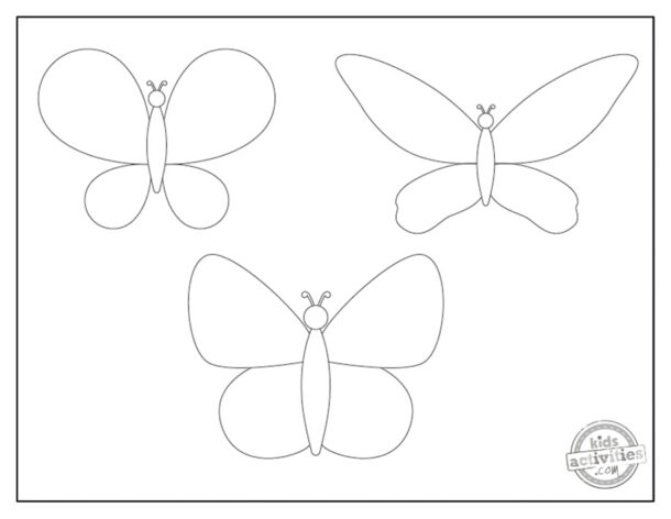 Pretty Butterfly Template - Free Printable To Color! | Kids Activities Blog