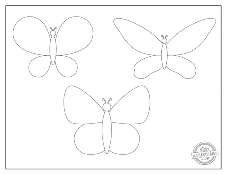 Pretty Butterfly Template - Free Printable To Color! | Kids Activities Blog